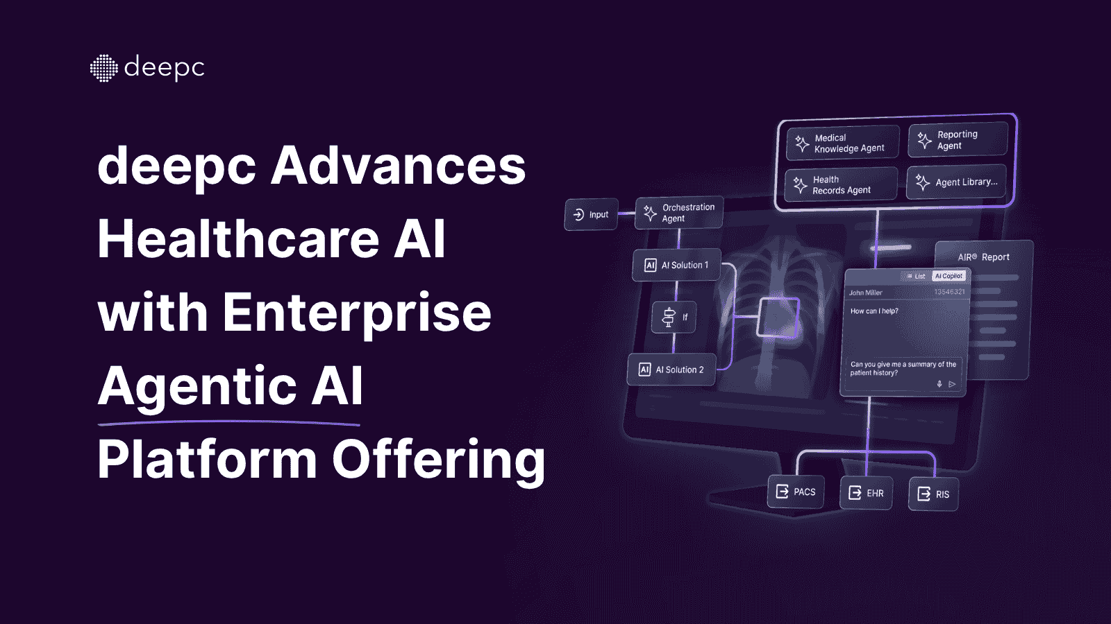 deepc Advances Healthcare AI with Enterprise Agentic AI Platform Offering - deepc News